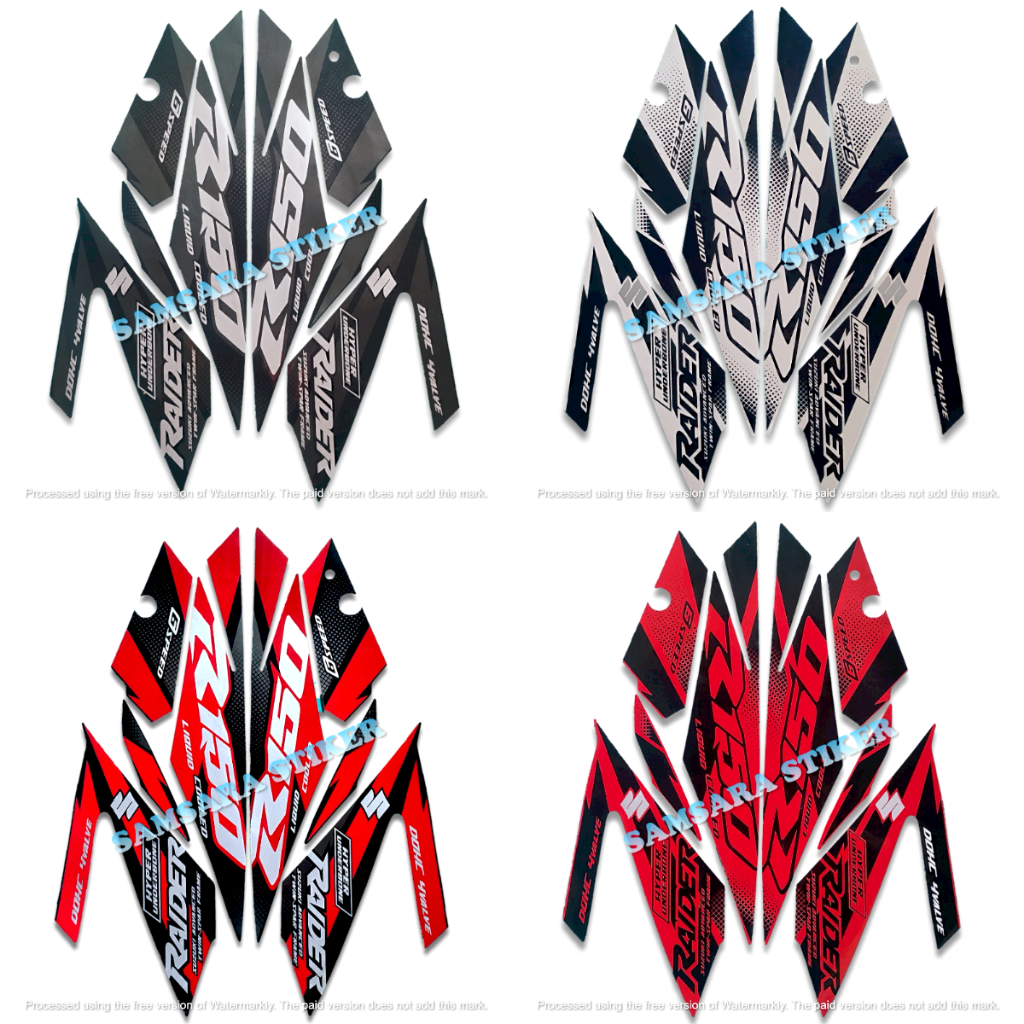 Jual STICKER STRIPING MOTOR RAIDER R150 2017 STANDAR FULL SET | Shopee ...