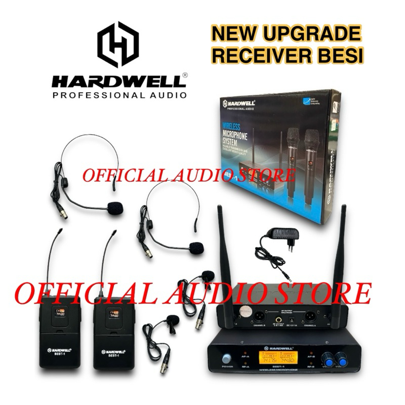 Jual Mic Wireless Hardwell Best 1 Original Double Mic Clip On Headset ...