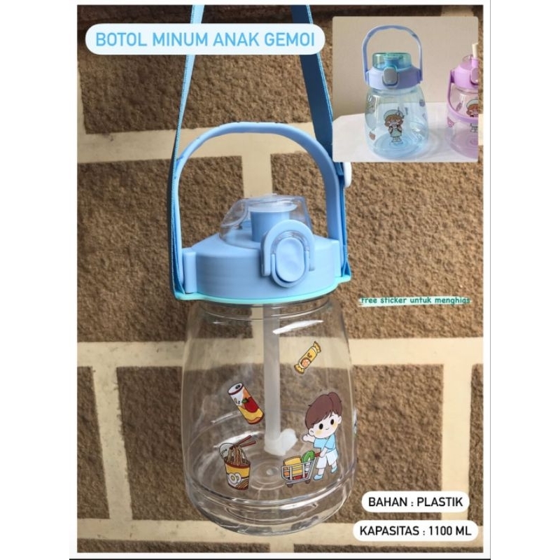 Jual BOTOL VIRAL GEMOI / BOTOL MINUM ANAK 1100 ML | Shopee Indonesia