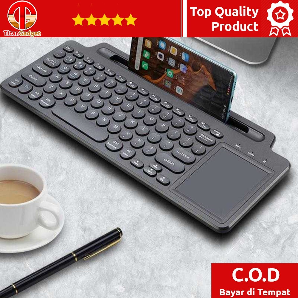 Jual Keyboard Wireless Bluetooth Portable 2.4GHz Dengan Papan Sentuh ...