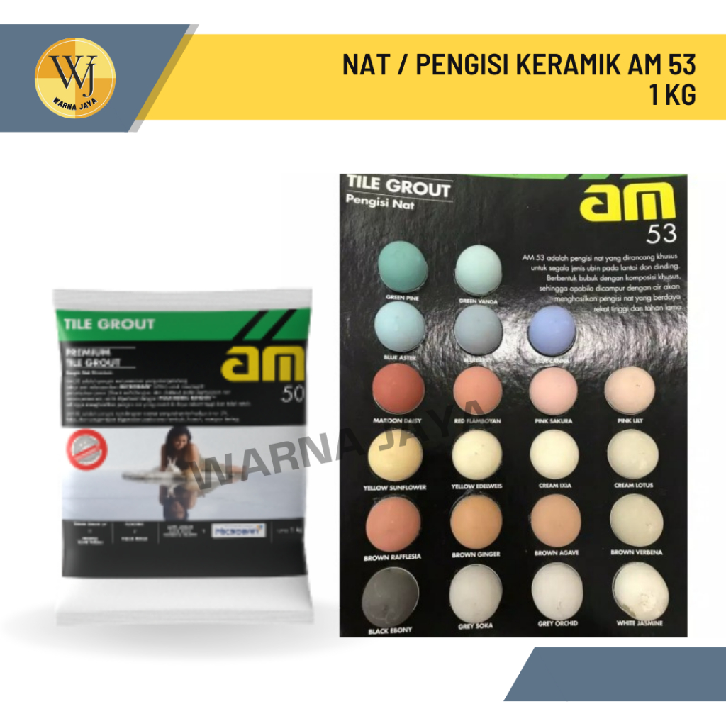 Jual AM 53 Nat Keramik / Pengisi Keramik AM 53 / Semen Warna | Shopee ...