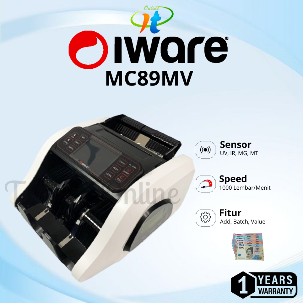 Jual Iware MC89MV Mesin Penghitung Uang Emisi Baru 2022 MC-89MV MC 89MV ...