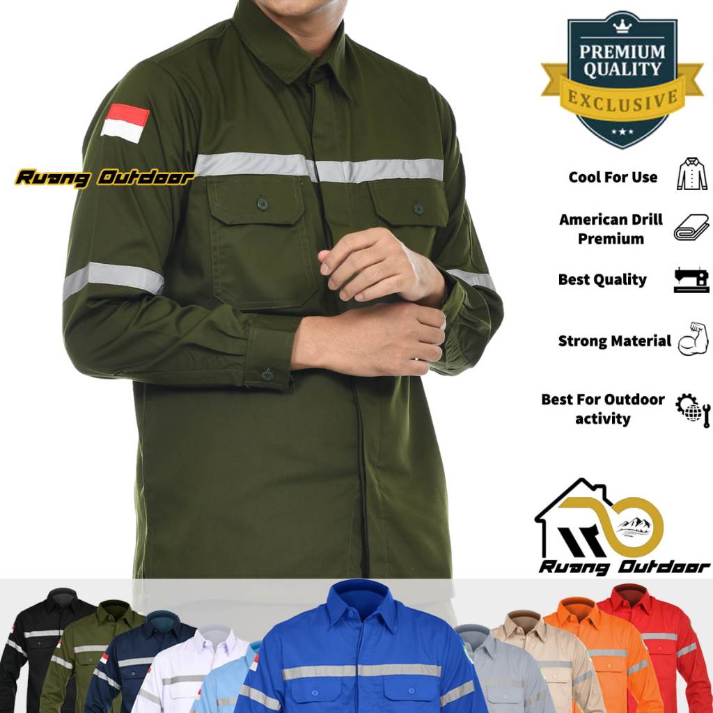 Jual KEMEJA WEARPACK ATASAN BAJU SAFETY K3 OUTDOOR PREMIUM LENGAN ...