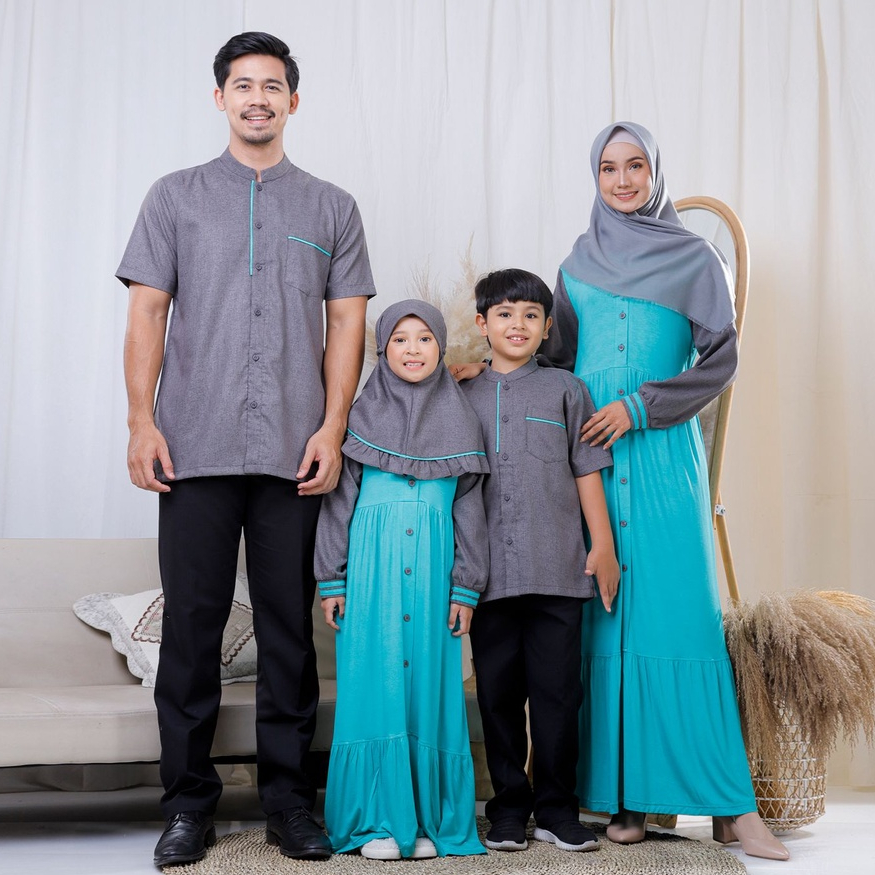 Jual Zenitha Sarimbit Sakinah 28 Abu - Sarimbit Keluarga Lebaran Couple ...