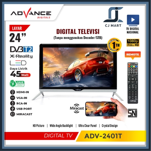 Jual TV Digital murah Advance TVD ADV 2401T / ADV-2401T 24 inch HDMI ...