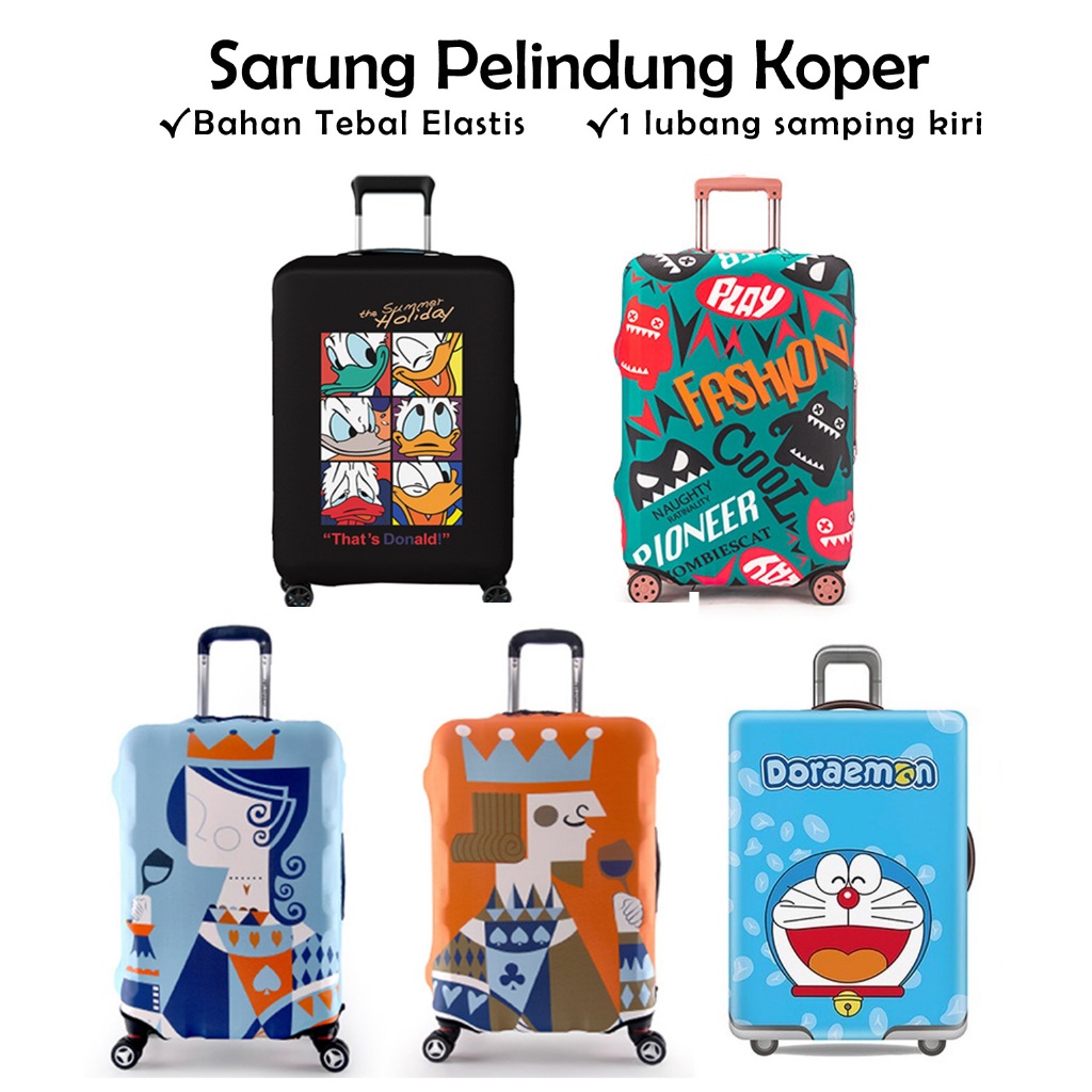 Jual Luggage Cover Pelindung Sarung Koper Elastis Tebal Cartoon Cool ...