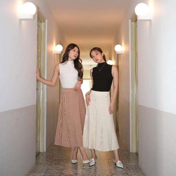 Jual Kiyorawears - Gladys Pattern Midi Skirt / Rok Midi Wanita / Motif ...
