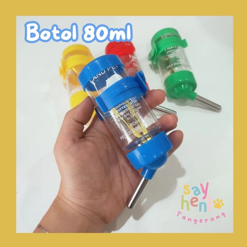 Jual Botol Minum Dot 80ml Hamster, Sugar Glider, Landak, Gerbil ...