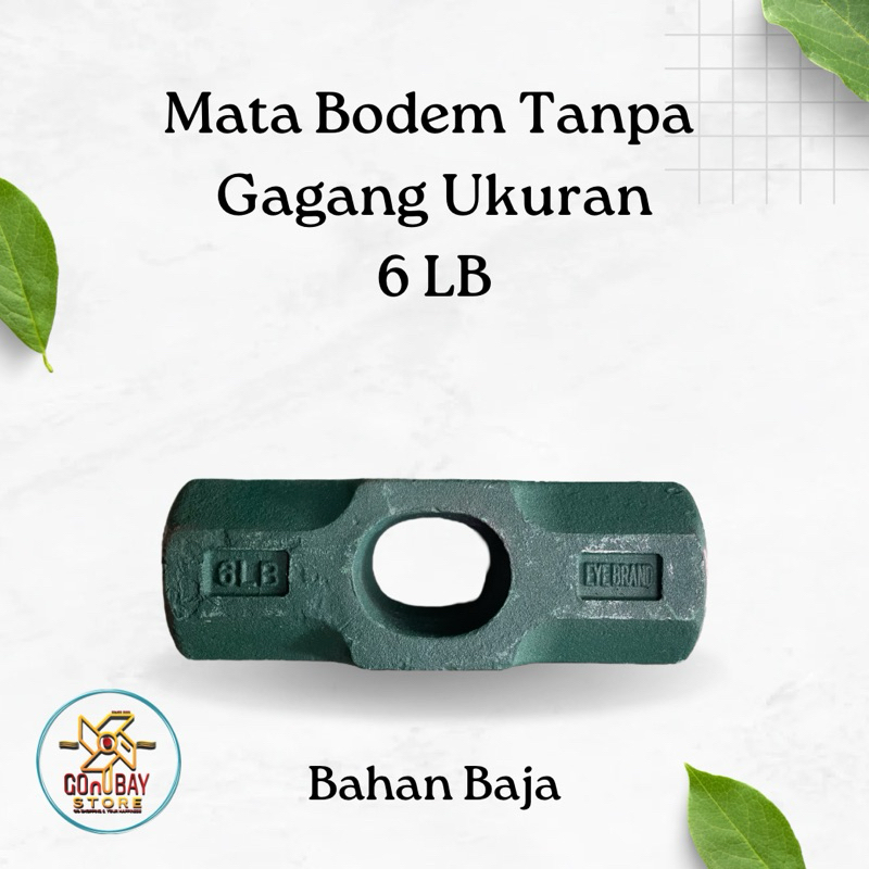 Jual Kepala Palu Bodem Godam 6 Lb Besi Baja Tanpa Gagang Alat Hancur ...
