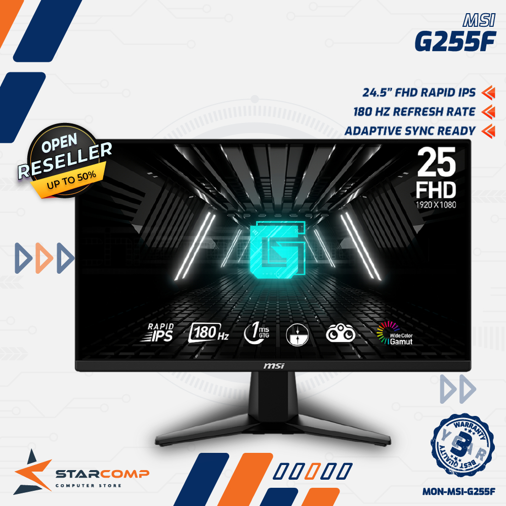 Jual MSI G255F Gaming Monitor 25" IPS 180Hz 1ms FHD G 255 F | Shopee ...