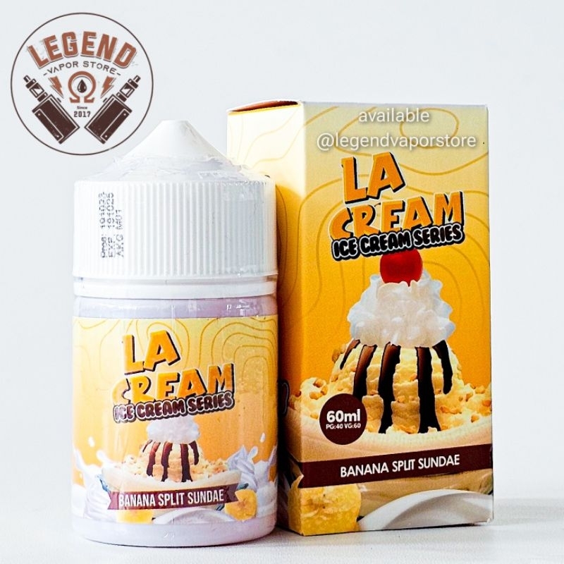 Jual FREEBASE - LIQUID LA CREAM Banana Split Sundae 60ML 3MG 6MG ...
