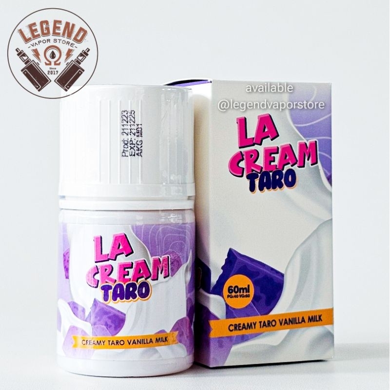 Jual FREEBASE - LIQUID LA CREAM Creamy Taro Vanilla Milk 60ML 3MG 6MG ...
