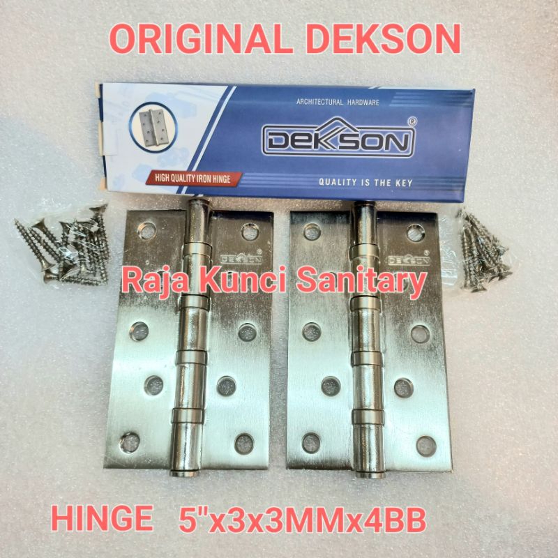 Jual Engsel Pintu Dekson Iron Hinge 5"x3x3MMX4BB /Engsel Pintu 5 Inch ...