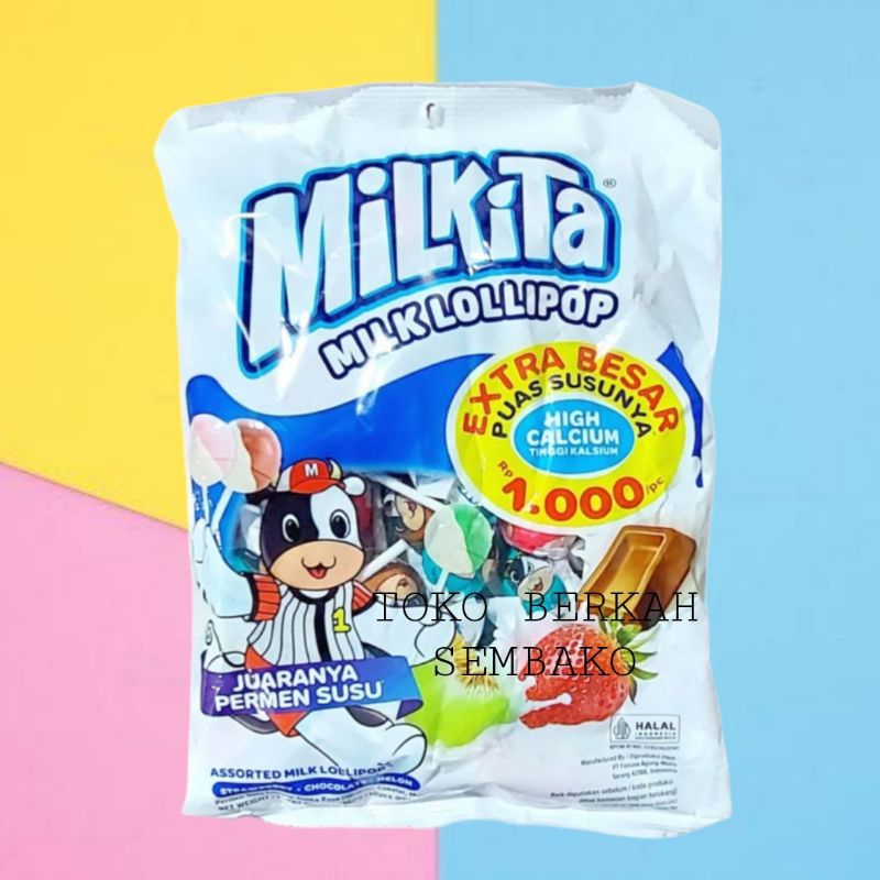 Jual Permen MILKITA Milk Lollipop 360gr (isi40pcs) -1 BUNGKUS | Shopee Indonesia