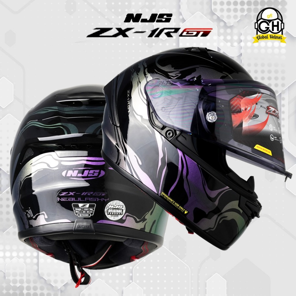 Jual HELM NJS ZX-1R ZX1R GT NEBULASKY FULL FACE | Shopee Indonesia