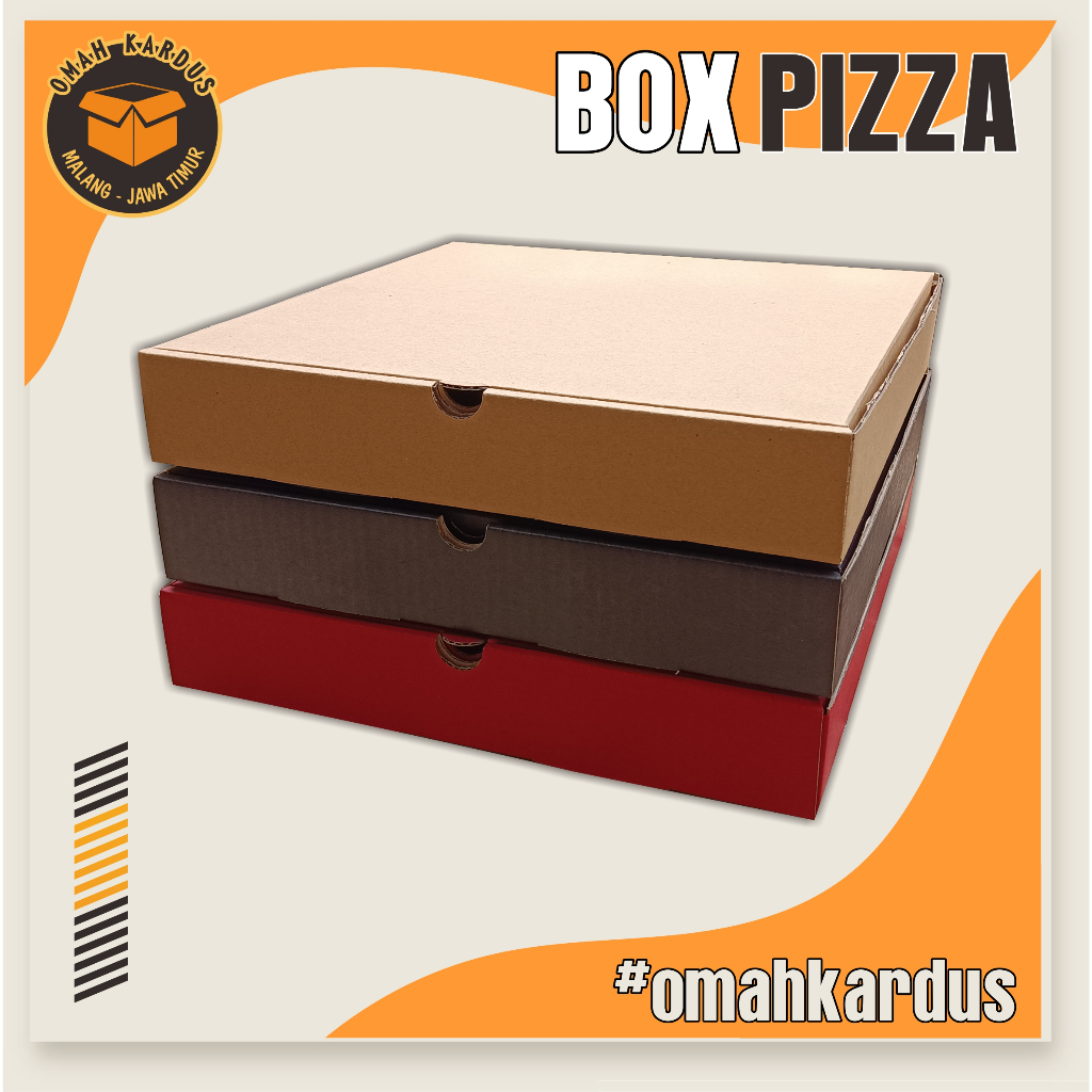 Jual Box Pizza/Hampers 25x25x5 cm / kardus box polos / kardus hampers ...