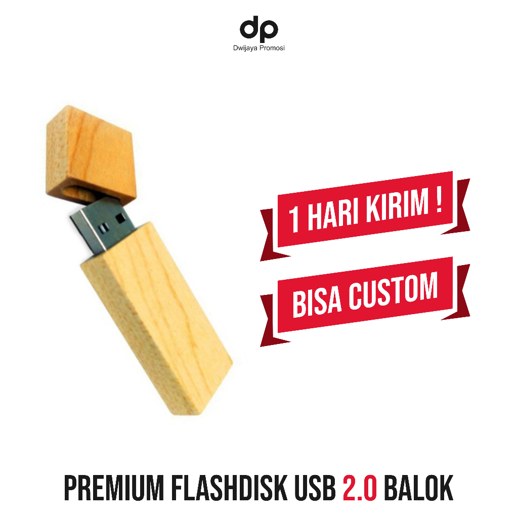 Jual Flashdisk USB 2.0 Kayu Balok Custom Nama/Logo | Shopee Indonesia