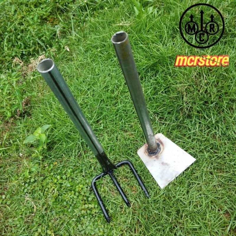Jual Paket 2 pcs cangkul dan garuk - cangkul rumput gagang pipa ...