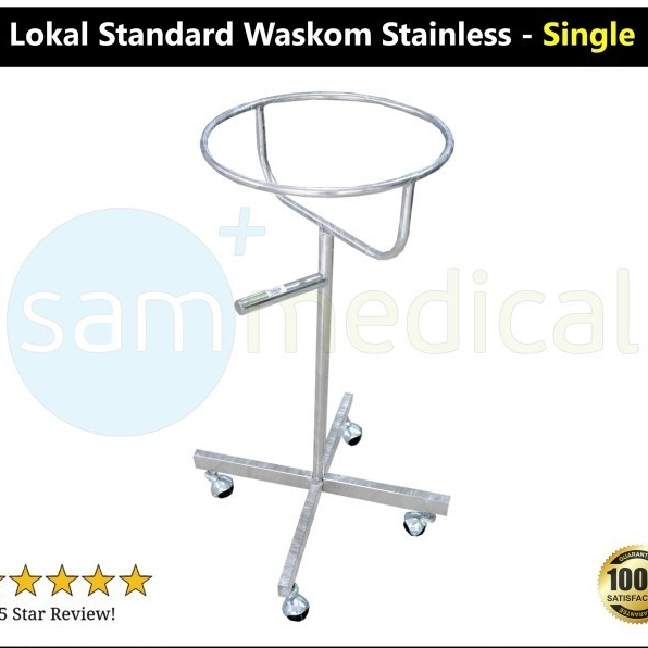 Jual Lokal Standar Waskom Stainless / Waskom Troli / Bowl Stand ...