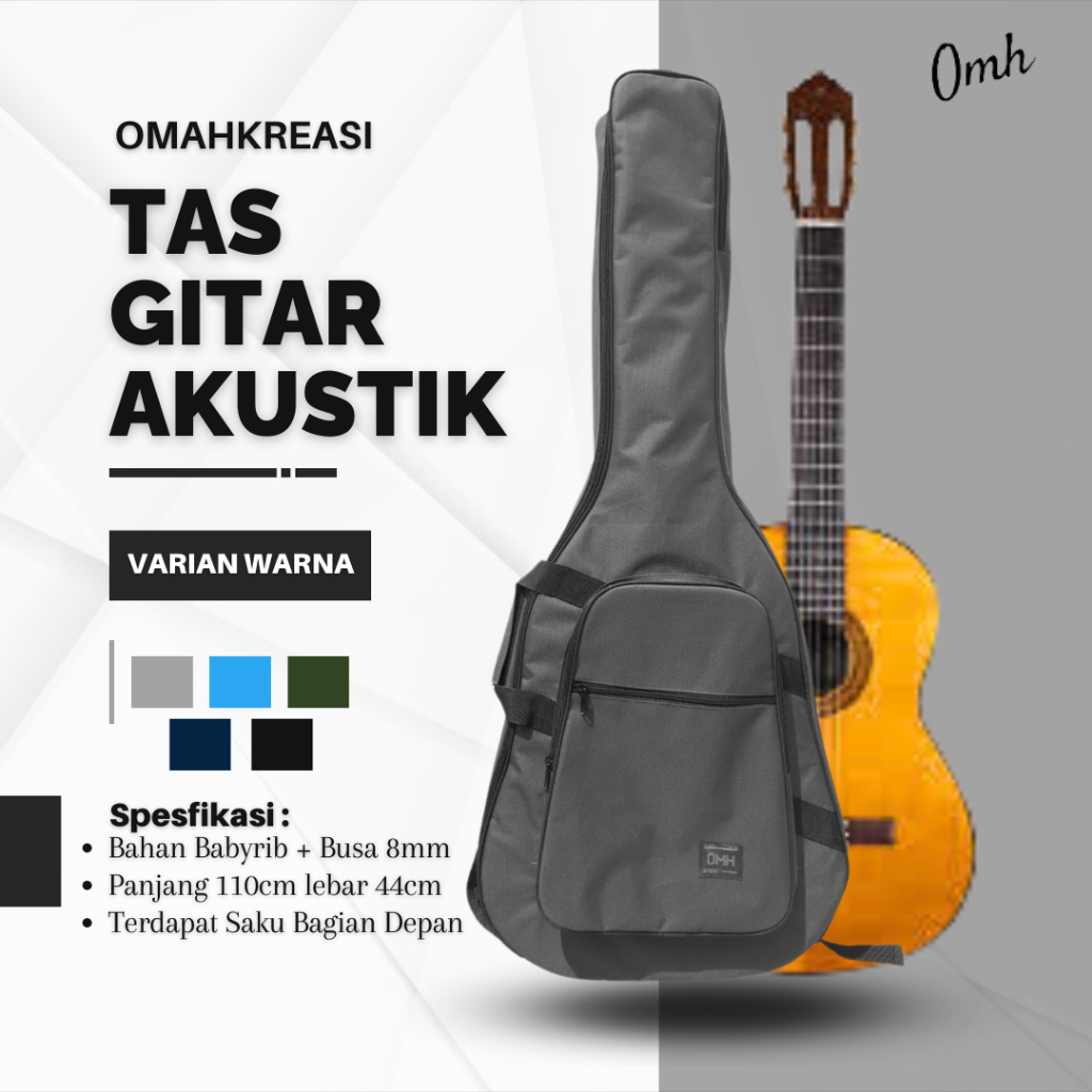 Jual Tas Gitar Akustik Jumbo Busa Tebal / Softcase Sarung Gitar Akustik ...