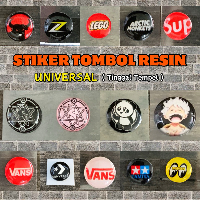 Jual Stiker Resin Tombol Universal | Shopee Indonesia