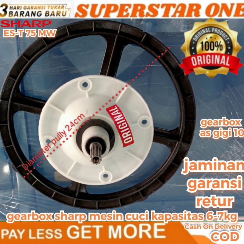 Jual Gearbox sharp ES-T 75 MW/EST 75 MW/ES-T75MW MESIN CUCI KAPASITAS 6 ...