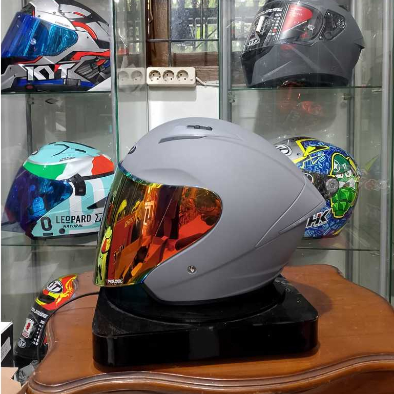 Jual HELM GM G1 SOLID DIM GREY DOFF PAKET GANTENG HELM OPEN FACE ...