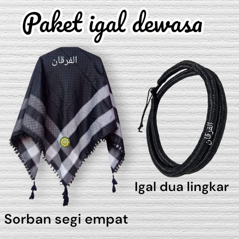 Jual PAKET IGAL SORBAN/Sorban arab dan igal/IKAT KEPALA SORBAN | Shopee ...