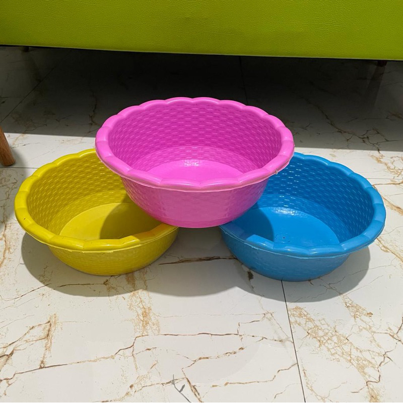 Jual 12 PCS Waskom Rajut 14 / waskom Plastik / waskom hajatan /waskom ...