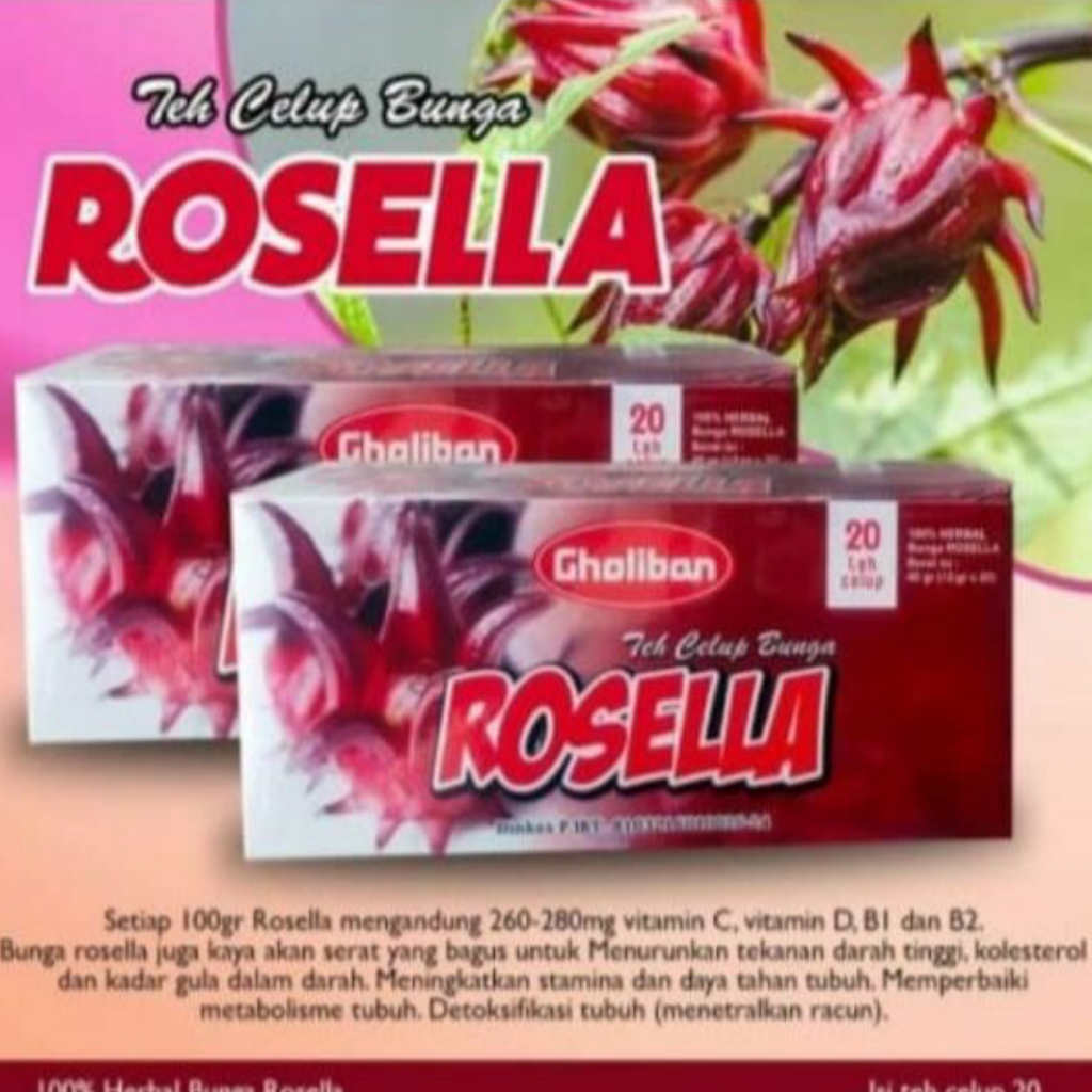 Jual Teh Celup Bunga Rosella Rosela Gholiban | Shopee Indonesia