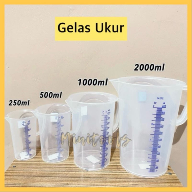 Jual Gelas Takar Ukur 250ml 500ml 1000ml 2000ml Tebal Gelas Takar Scarlett Measuring Cup Green ...