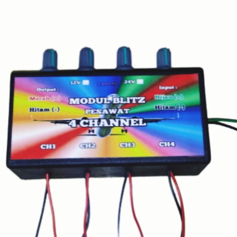 Jual 1 Set Modul Blitz Pesawat 4 CHANNEL 4 Potensio Pengatur kedip ...