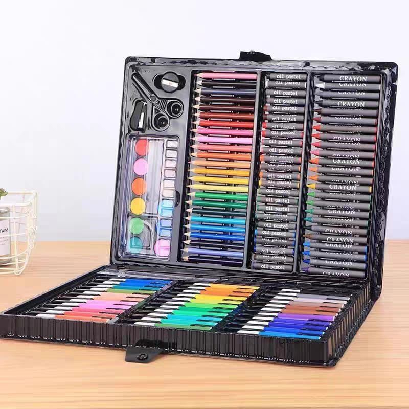 Jual CRAYON ART SET ISI 150 PERALATAN GAMBAR CRAYON,PENSIL WARNA, CAT ...
