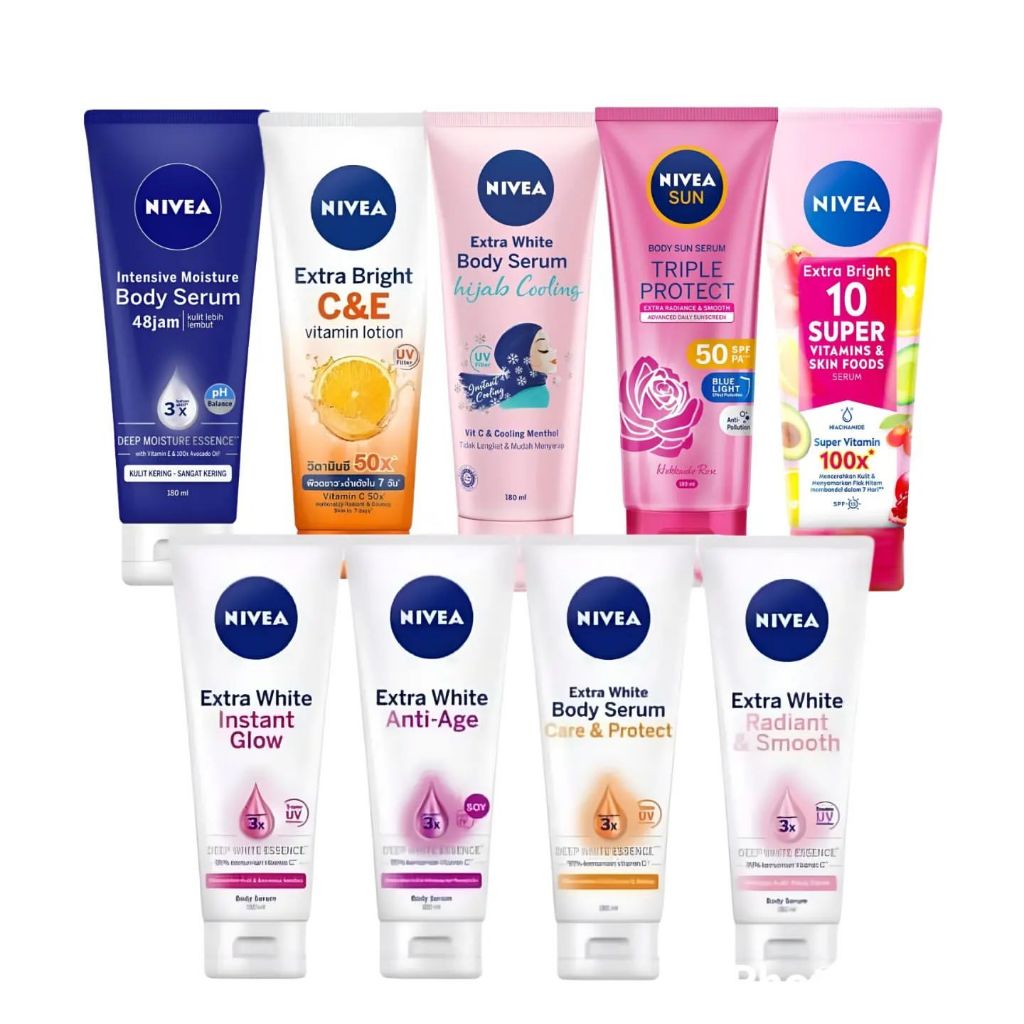 Jual NIVEA Body Serum Extra Bright White Super Vitamin SPF Series ...