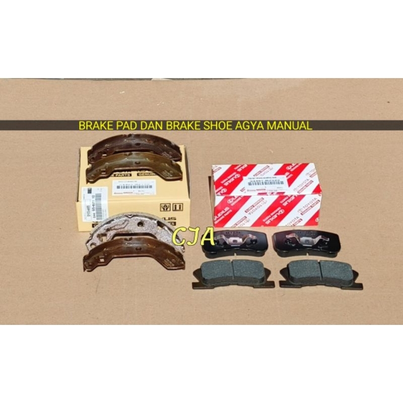Jual BRAKE PAD DAN BRAKE SHOE/KAMPAS REM DEPAN DAN BELAKANG AGYA MANUAL ...