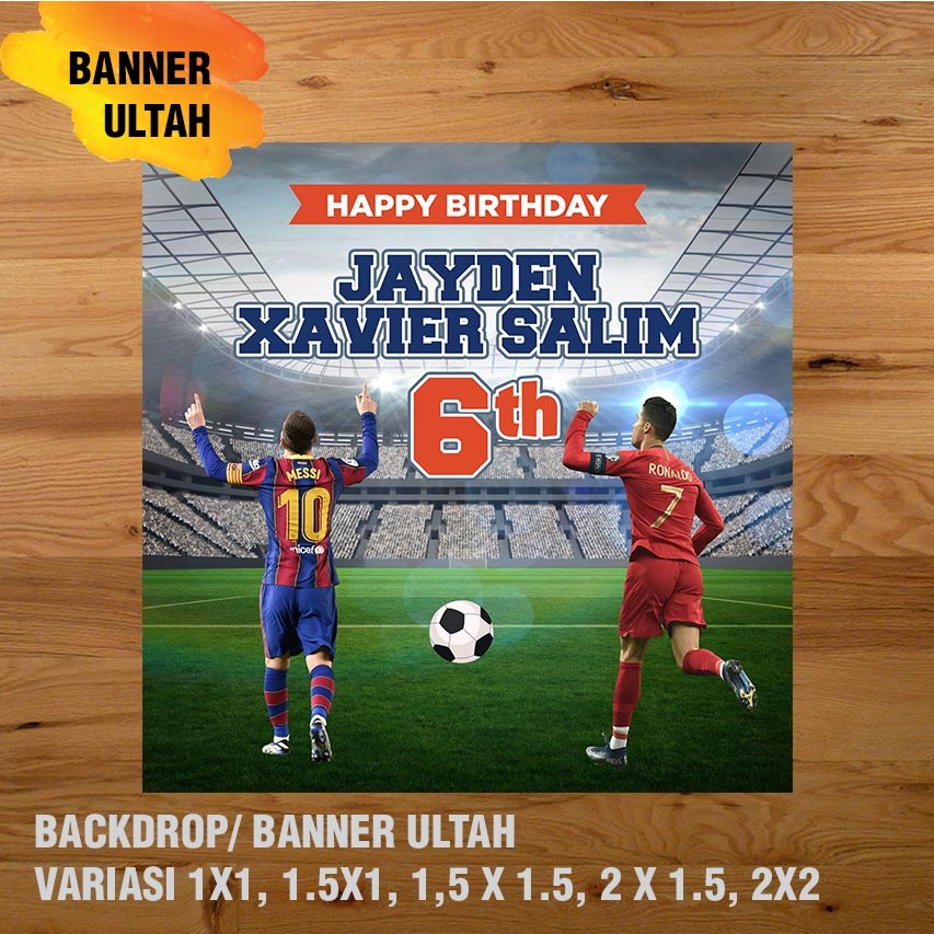 Jual BOLA / SEPAK BOLA BANNER ULTAH/ BACKDROP ULTAH/ SPANDUK ULANG ...