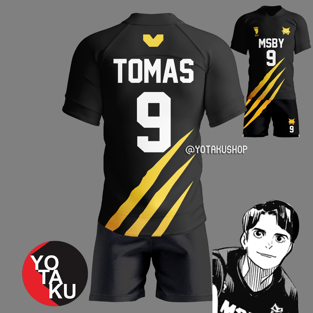 Jual Jersey Anime Cosplay Haikyuu Haikyu Adriah Tomas MSBY Black ...