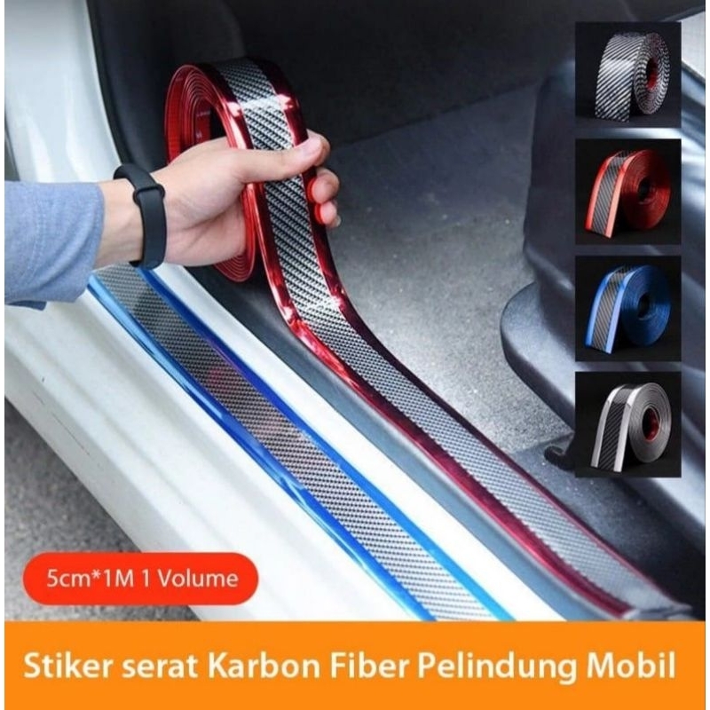 Jual Stiker Mobil 3d/karbon Kevlar Ticker Karets Pelindung Pintu Sill ...