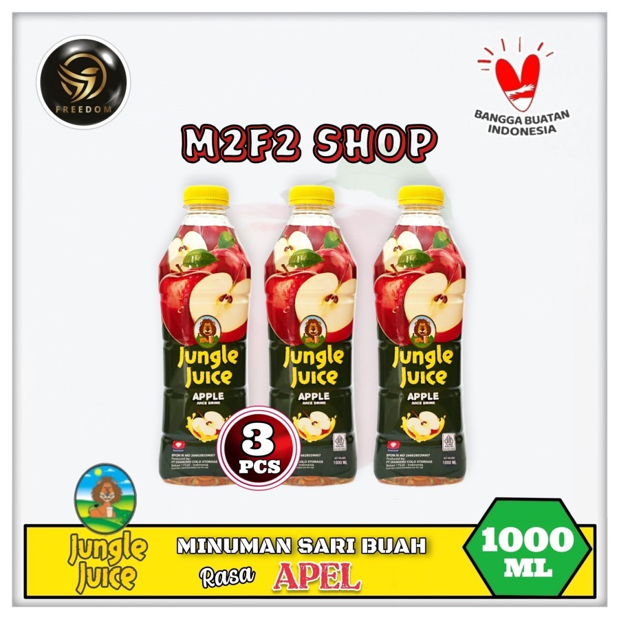 Jual Diamond Jungle Juice Apple | Jus Apel Botol Pet - 1000 ml | 1 Liter (Kemasan 3 Pcs ...