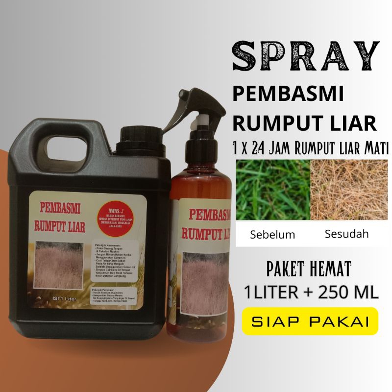 Jual Spray Cairan Pembasmi Rumput Liar dan Gulma|Obat Rumput Liar Isi 1 ...