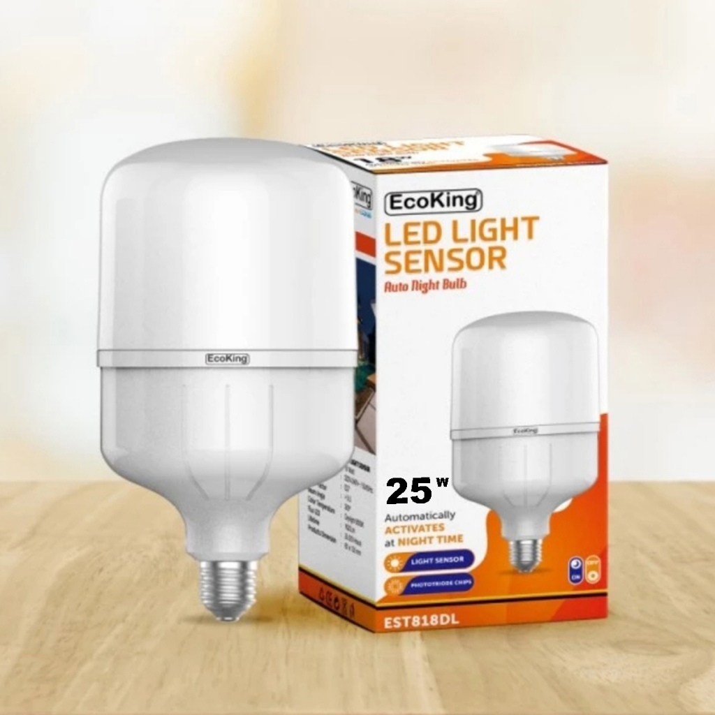 Jual Lampu LED Sensor Cahaya Otomatis Malam EcoKing 10 12 18 25 35 45 ...