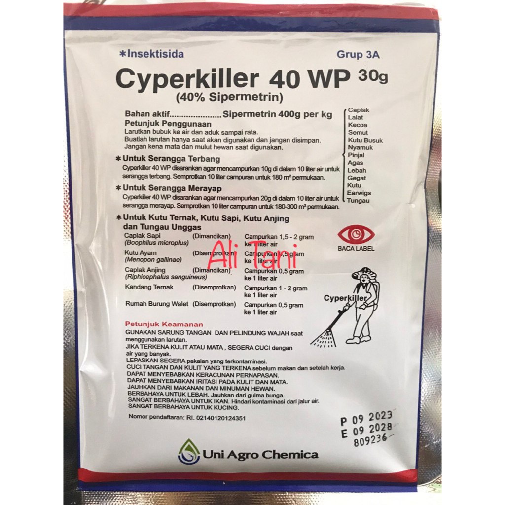 Jual CYPERKILLER 40 WP Kemasan 30 GR Insektisida - Obat Pembasmi Kutu ...