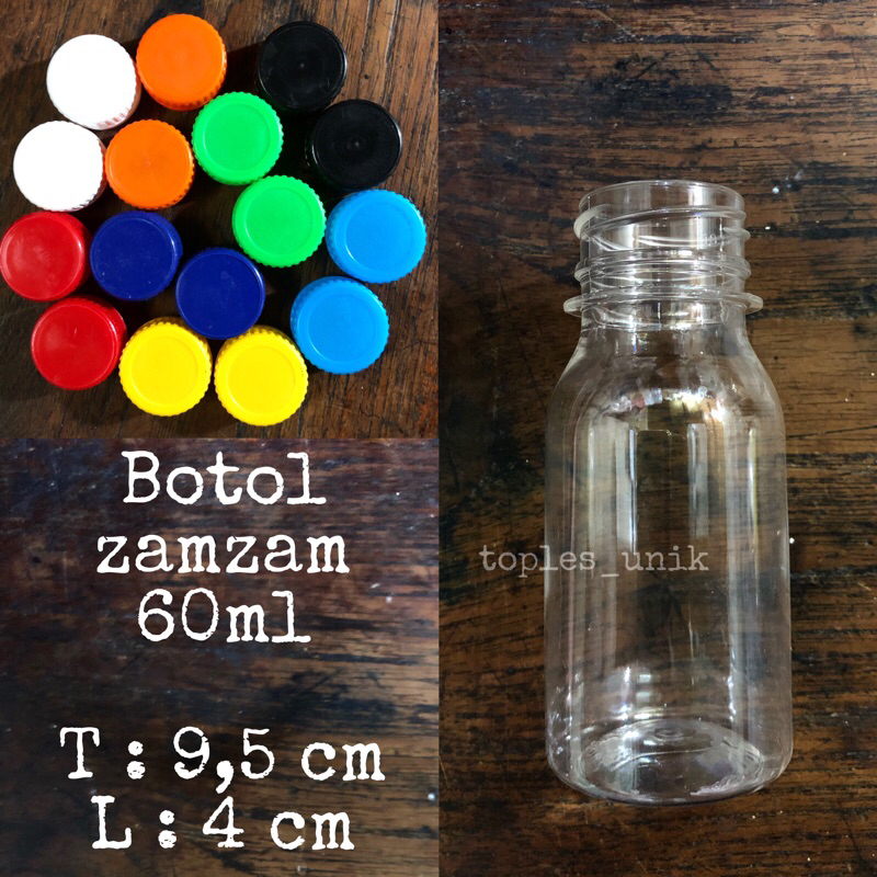 Jual [100pcs] botol air zamzam 60ml | Botol air | Botol sample | Botol ...