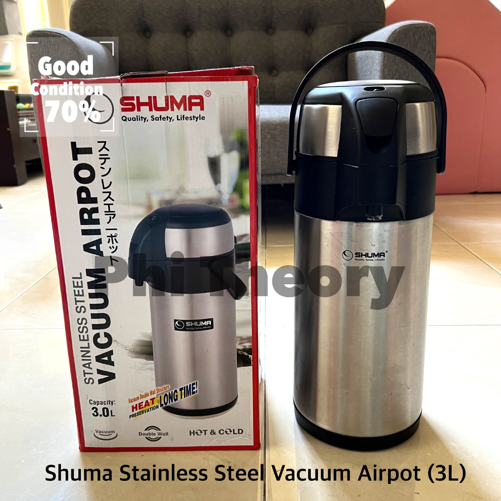Jual Shuma Stainless Steel Vacuum Airpot 3 Liter / Termos Air Panas ...