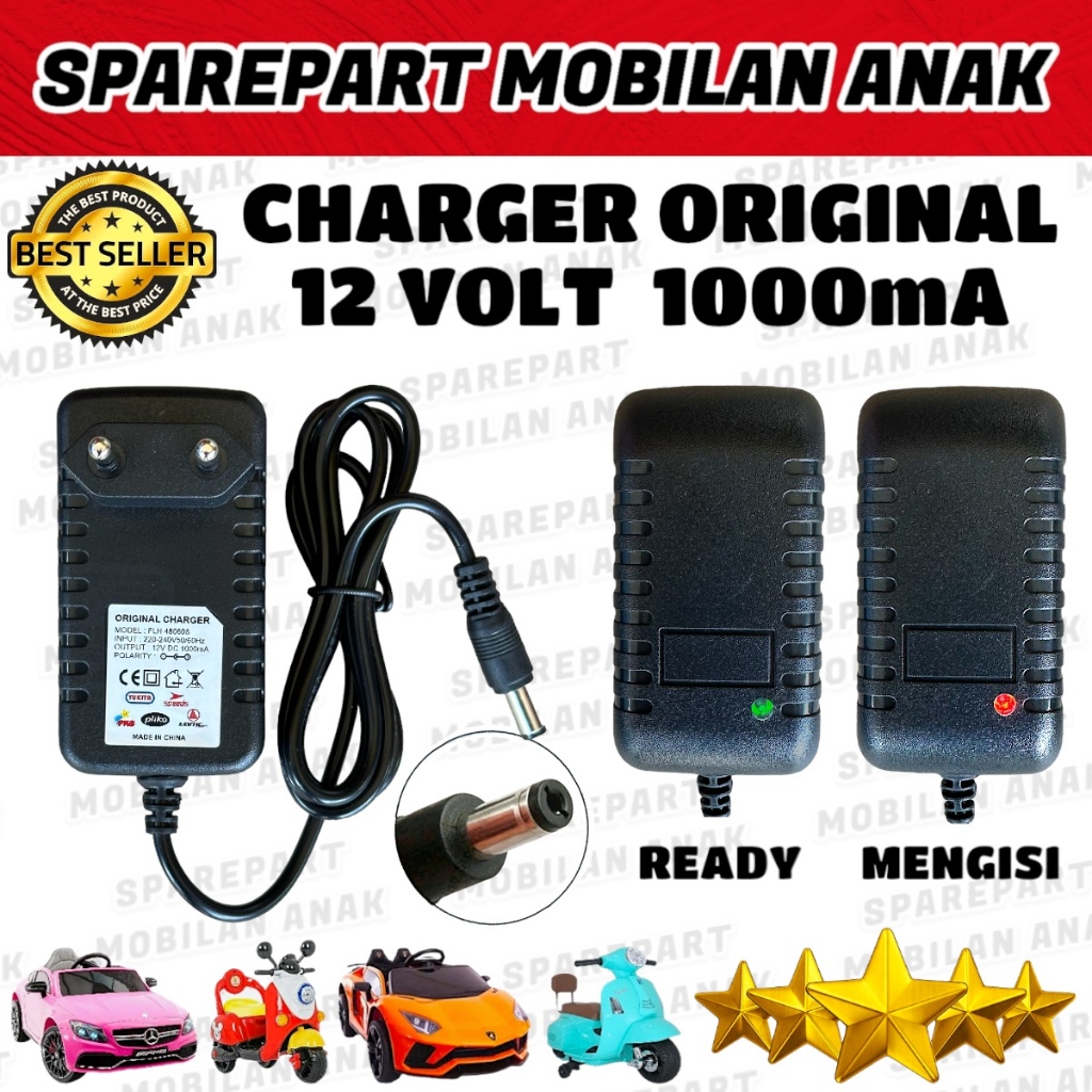 Jual CHARGER 12V CASSAN 12 V ADAPTOR 12VOLT 1A CAS MOBIL MOBILAN AKI BATTERY MAINAN ANAK 12 VOLT ...