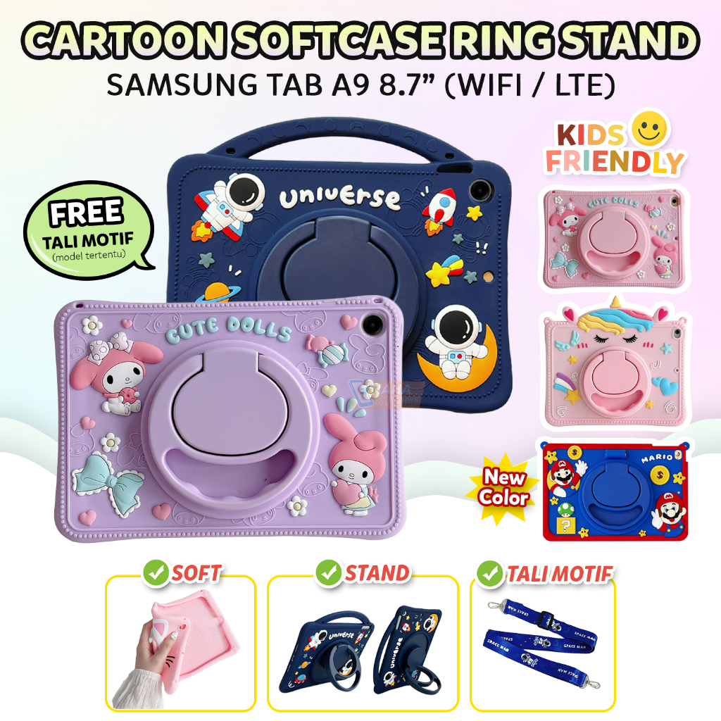 Jual Samsung Tab A9 8.7 inch 2023 WIFI LTE Softcase Kartun Anak Case ...