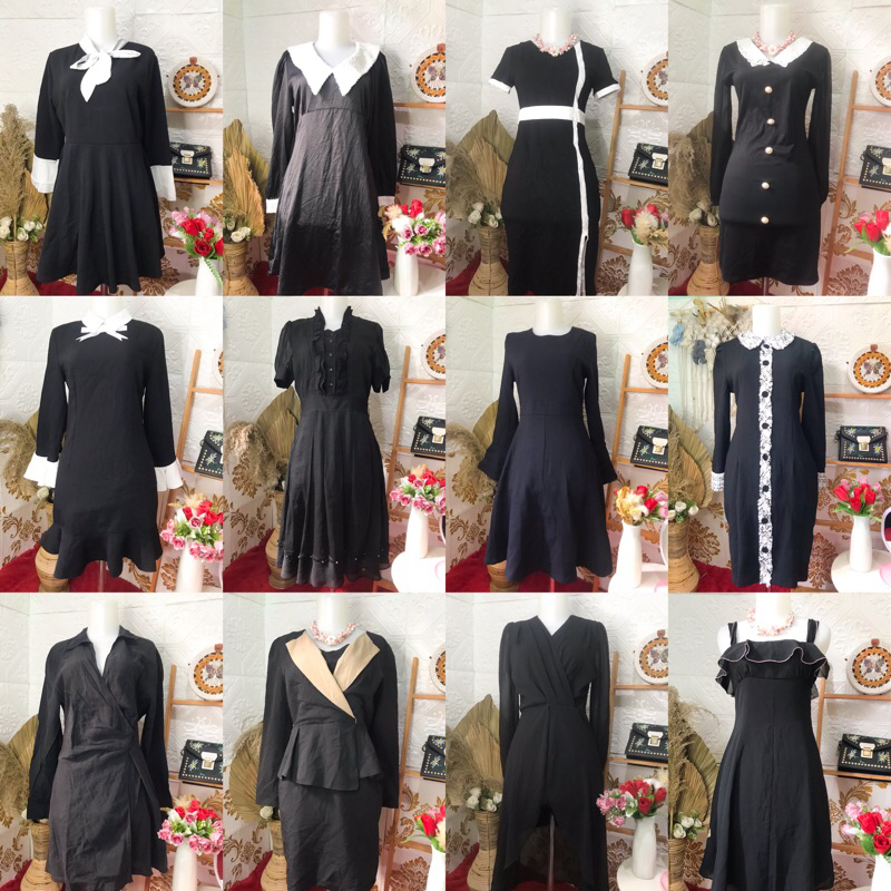 Jual DRESS HITAM / DRESS PESTA HITAM / DRESS KANTOR HITAM | Shopee ...