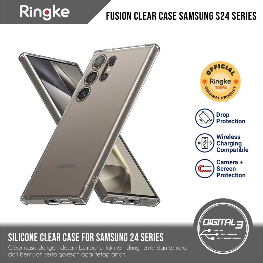 Jual Ringke Fusion Clear Case Samsung S24 Plus Ultra Casing Bumper Slim ...