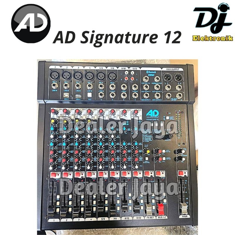 Jual Mixer Analog AD SIGNATURE 12 / SIGNATURE12 - 12 channel | Shopee ...