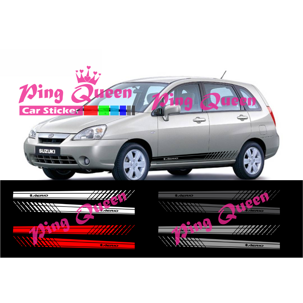 Jual Sticker stiker mobil aerio cutting sticker mobil suzuki aerio body ...